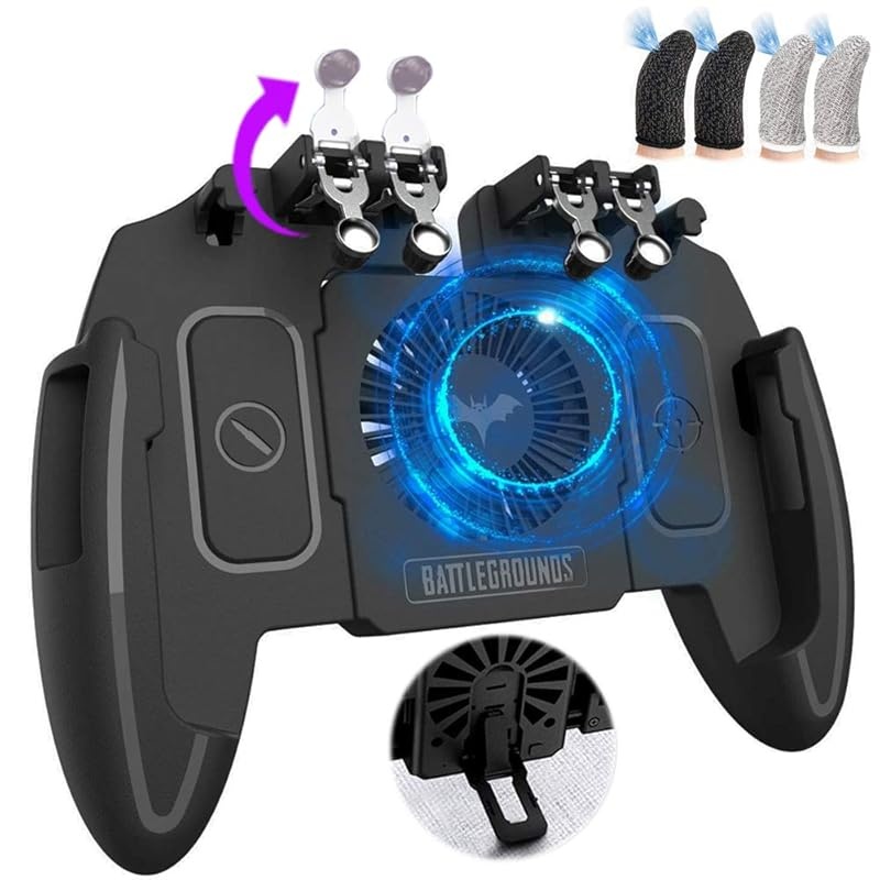 《JAPAN》★6-Finger PUBG Mobile Controller with Adjustable Trigger Button ...