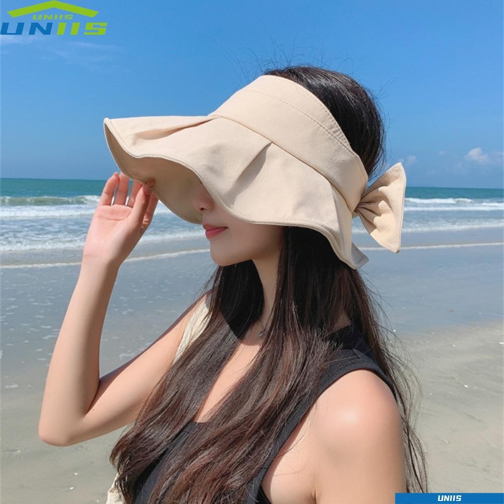 Uniis หมวกชาวประมง, หมวกทรงสูงเปล่าอเนกประสงค์ป้องกันดวงอาทิตย์, ของขวัญหมวกถังโบว์ปีกกว้างแบบ ...