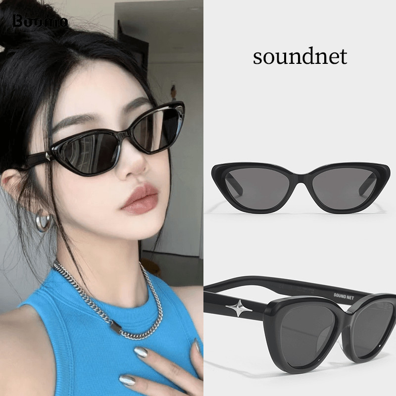 Boomo- Soundnet 01 แว่นกันแดด Cat Eye สีดําแฟชั่นหญิง Shades [3003 ...