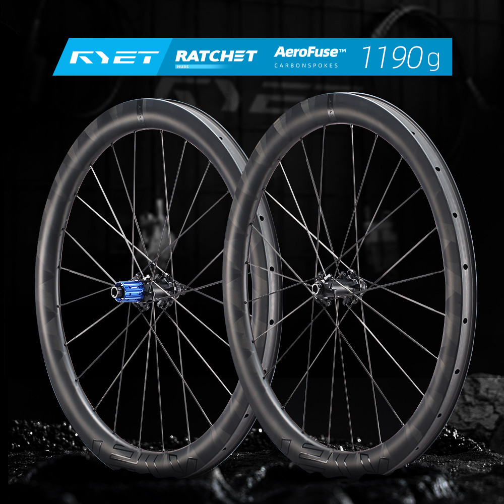 RYET 1190g Carbon Road Wheelsets 52T Ceramic Ratchet Hub Aero-Optimized ...