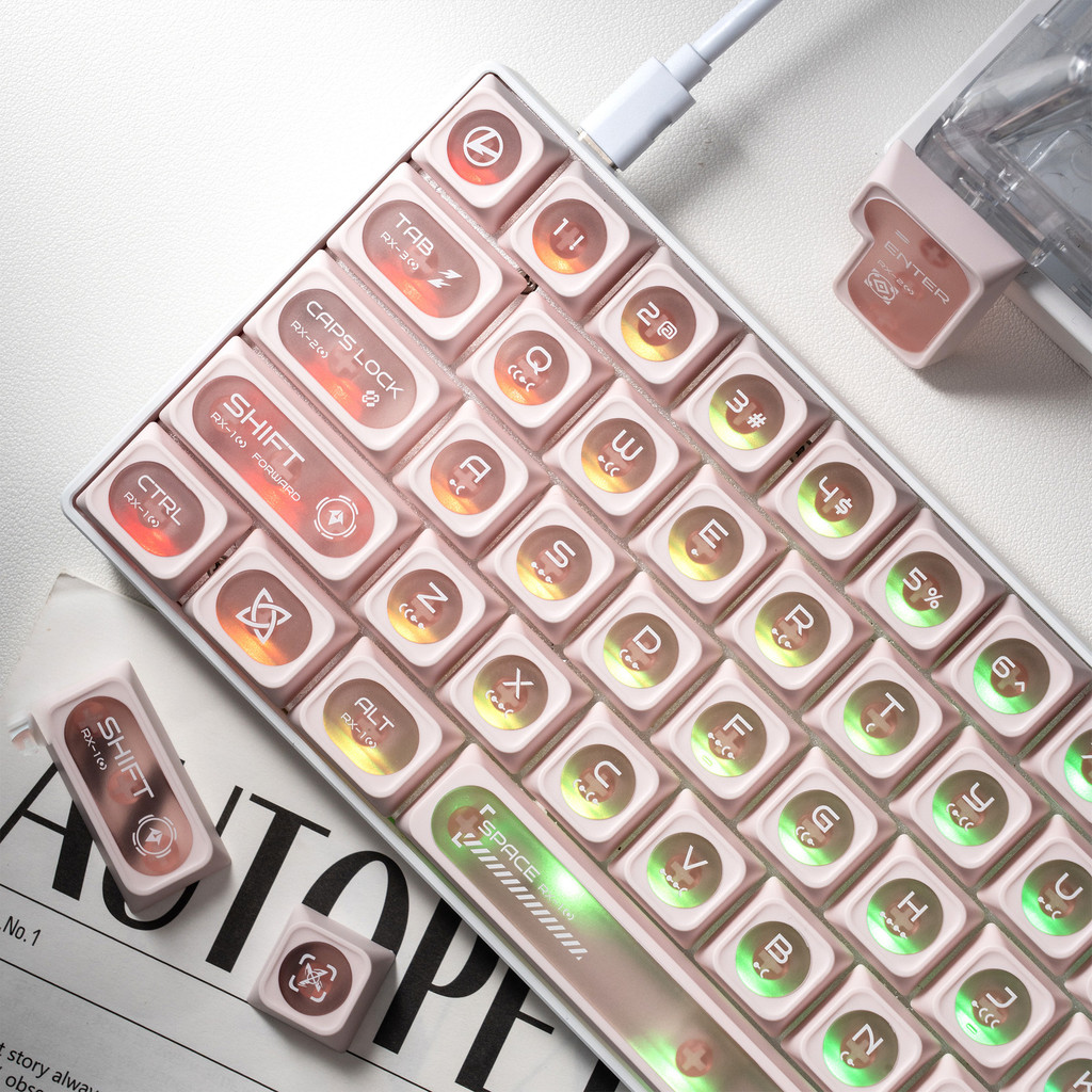 Xvx White Opal Max Key Cap Magnetic Axis Mechanical Keyboard เหมาะ ...