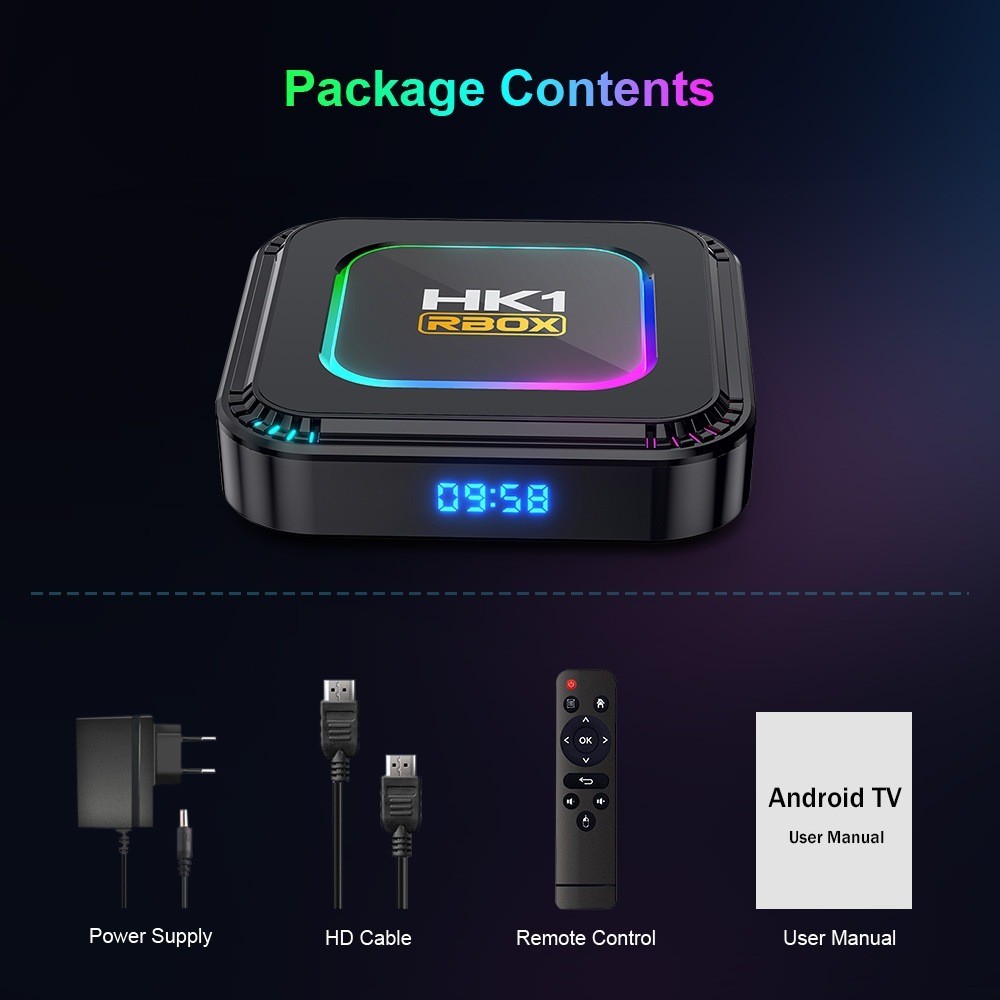Android TV Box 2025 HK1 RBOX K8 4GB/64GB RK3528 Android13 WIFI6 BT5.0 4K HDR สตรีมมิ่งลื่น ...