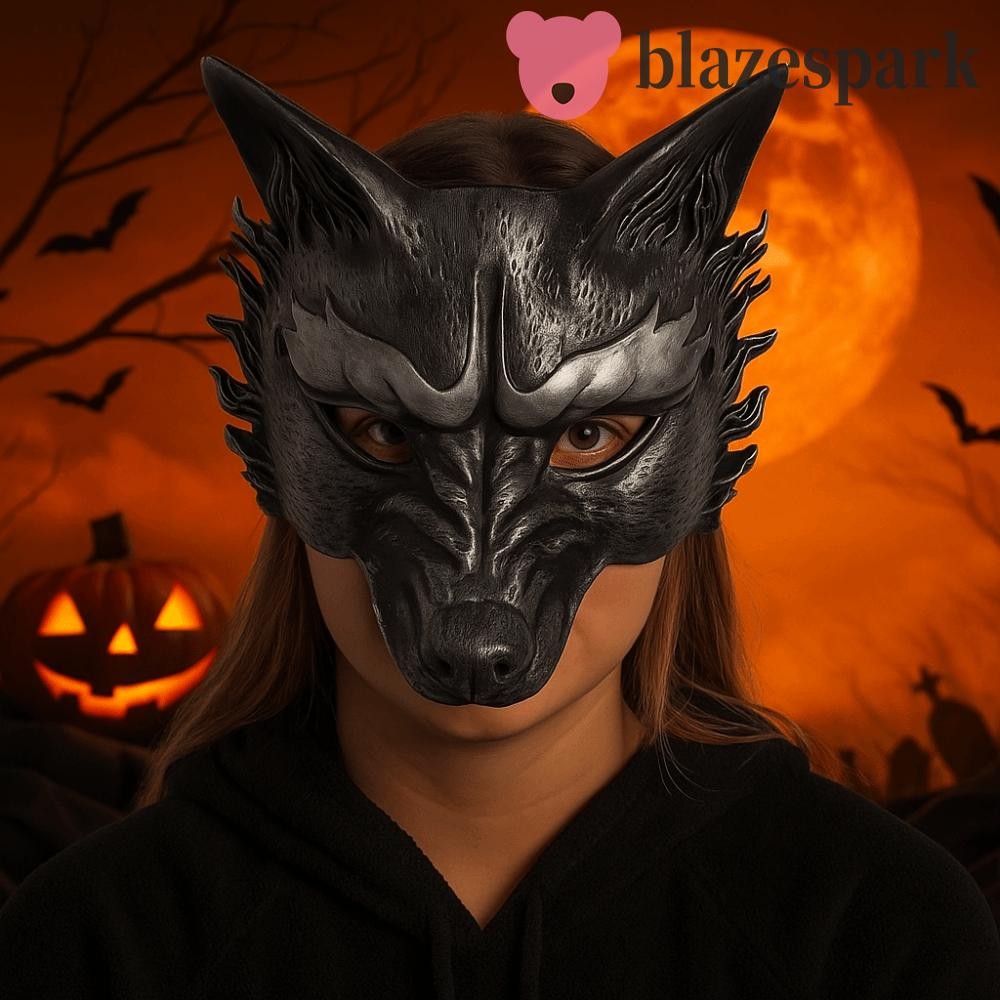 BLAZESPARK หน้ากากฮาโลวีน, หน้ากากสวมหน้ากากโฟมครึ่งหน้า, อุปกรณ์แต่งตัวย้อนยุค หน้ากากคอสเพลย์ ...