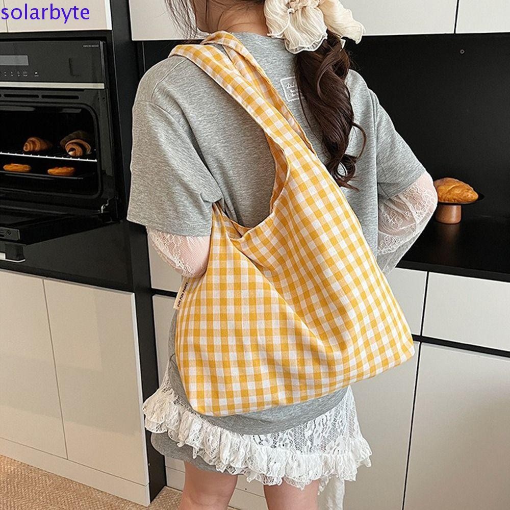 SOLARBYTE กระเป๋าลายสก๊อต สะพายพาเล่ย์วินเทจ สำหรับนักเรียนและใช้งานประจำวัน | Shopee Thailand