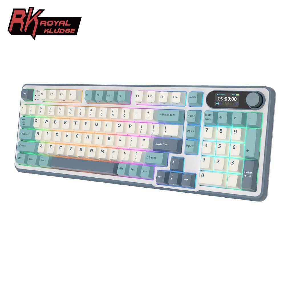 RK Royal Kludge RK S98 98 คีย์ TriMode RGB บลูทูธแบบมีสาย 2.4G 3 โหมด ...