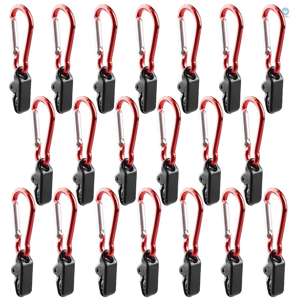 20pcs Tarp CLAMP คลิป สำหรับเต็นท์และแคม핑 พร้อม Carabiner | Shopee Thailand