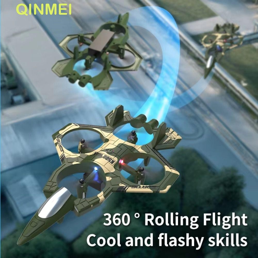 QINMEI รีโมทคอนโทรลโฟม Fighter, EPP โฟม Gravity Sensing สี่มอเตอร์เฮลิคอปเตอร์ของเล่น, รีโมท ...
