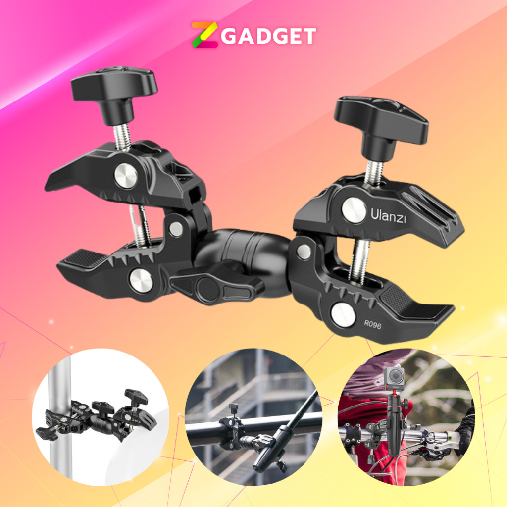 Ulanzi R096 Double Super Clamp อุปกรณ์จับยึดกล้อง แบบหนีบเสา หนีบโต๊ะ หรืออุปกรณ์อื่นๆ | Shopee ...
