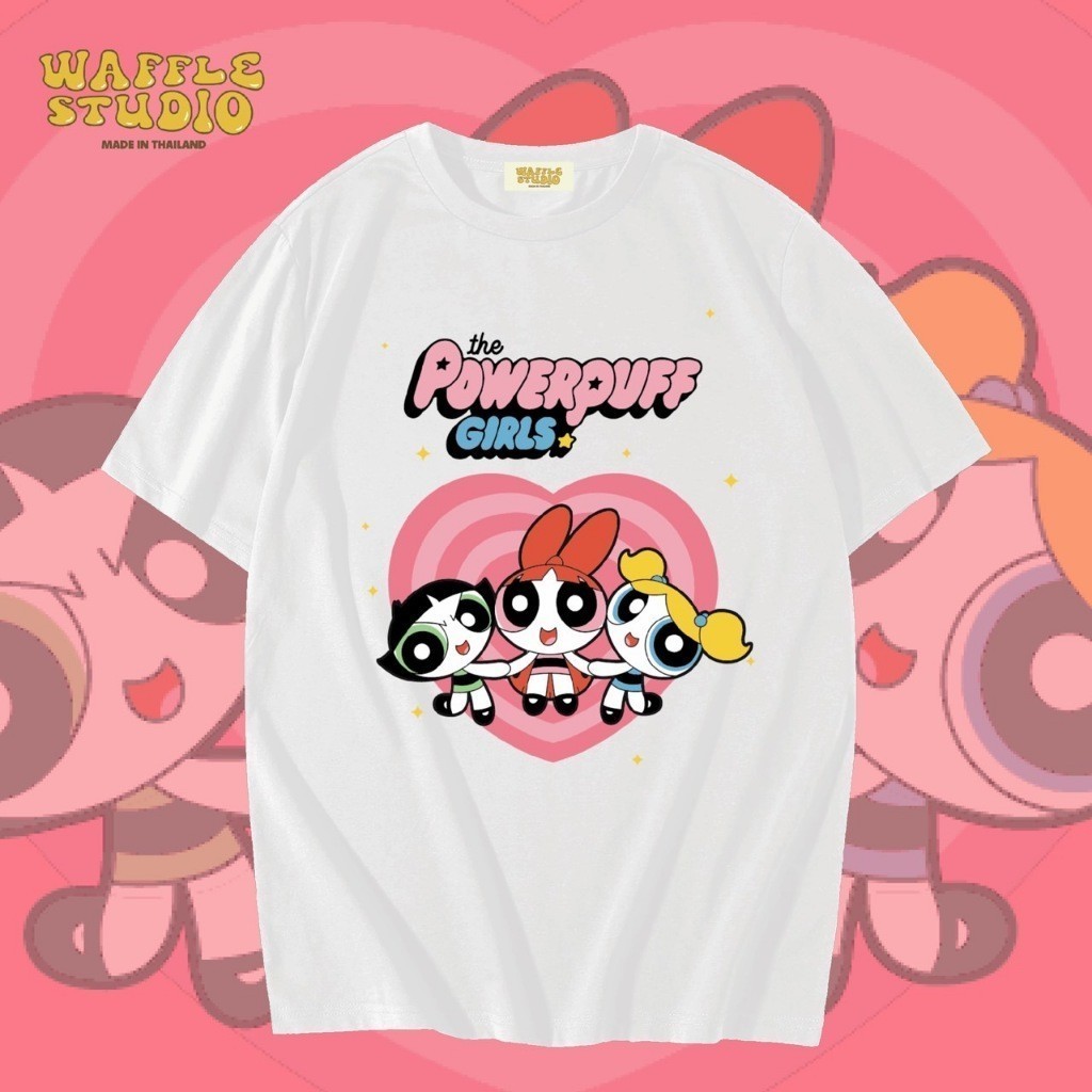 2024 เสื้อยืดโอเวอร์ไซส์ เสื้อยืดเกาหลี ผ้าคอตตอน100% เสื้อยืด พาวเวอร์ ...