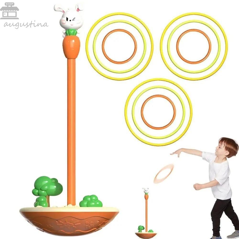 ของเล่นห่วงขว้าง AUGUSTINA, Giraffe Wobble โยนวงกลมเกม, ชายหญิงการ์ตูน ...