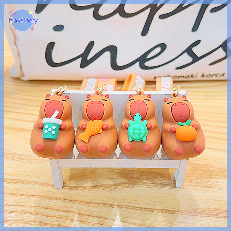 Mchy> Capybara กระเป๋านักเรียน Charm พวงกุญแจตุ๊กตาการ์ตูนพวงกุญแจ Charm ใหม่ | Shopee Thailand