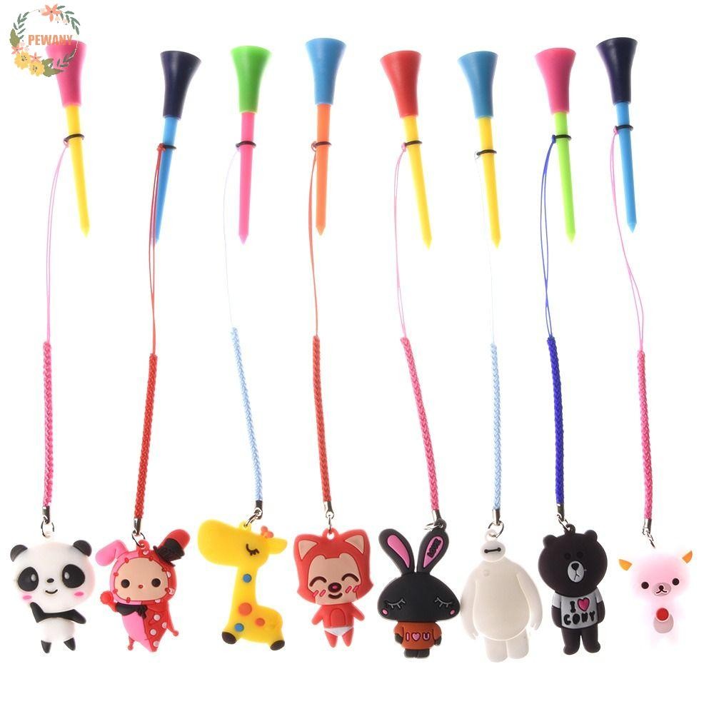 Pewany LED Golf Tee, รูปแบบการ์ตูน 8.3 มม. Tees ยางกอล์ฟ, รูปแบบสุ่ม ...