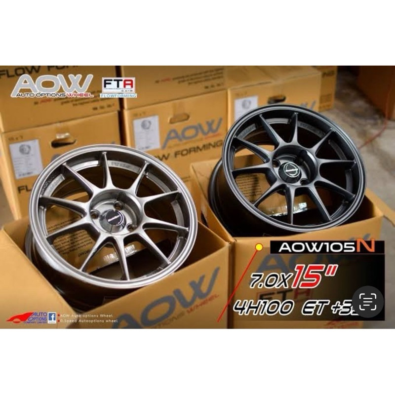 ล้อแม็ก aow auto option tc105n flow froming รีดเบา แข็งแรง racing wheel ...