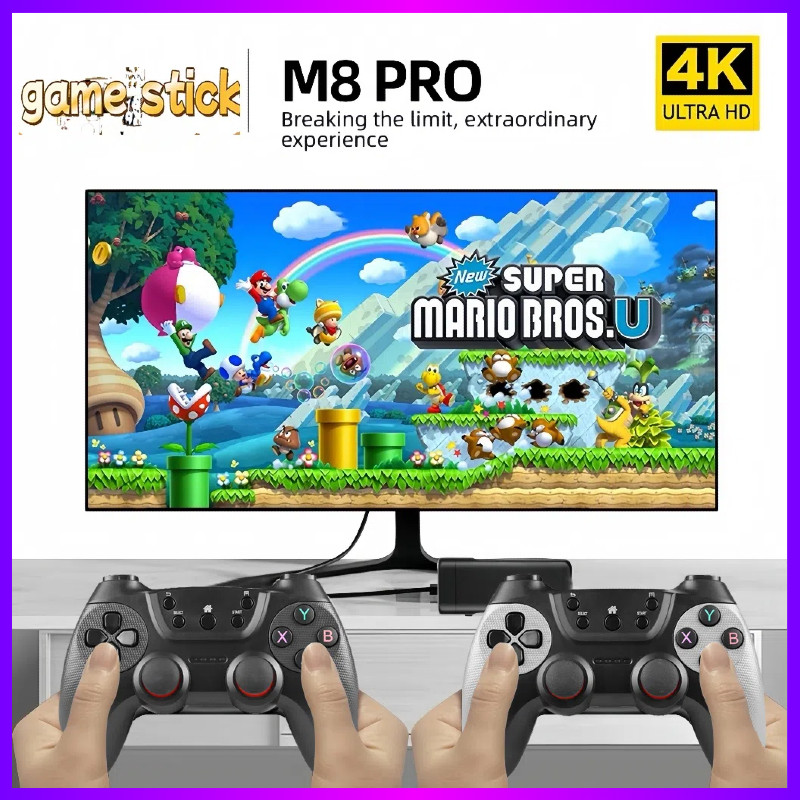 NEW เกมส์ต่อทีวี game stick เกม HDMI 4K เครื่องเล่นเกมย้อนยุค ที่จับเกม ...