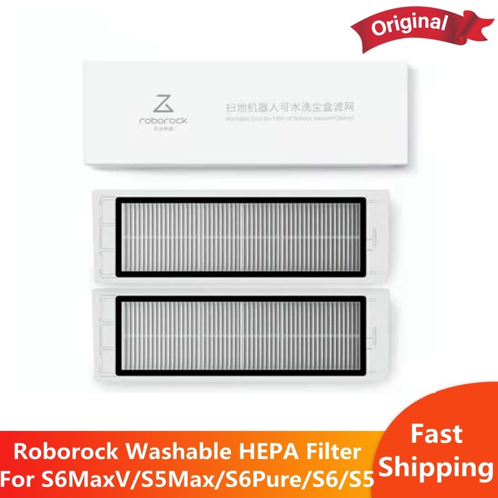 Original Roborock Washable HEPA Filter อุปกรณ์เสริมสําหรับ Roborock S6 MaxV / S5 Max / S6 Pure ...
