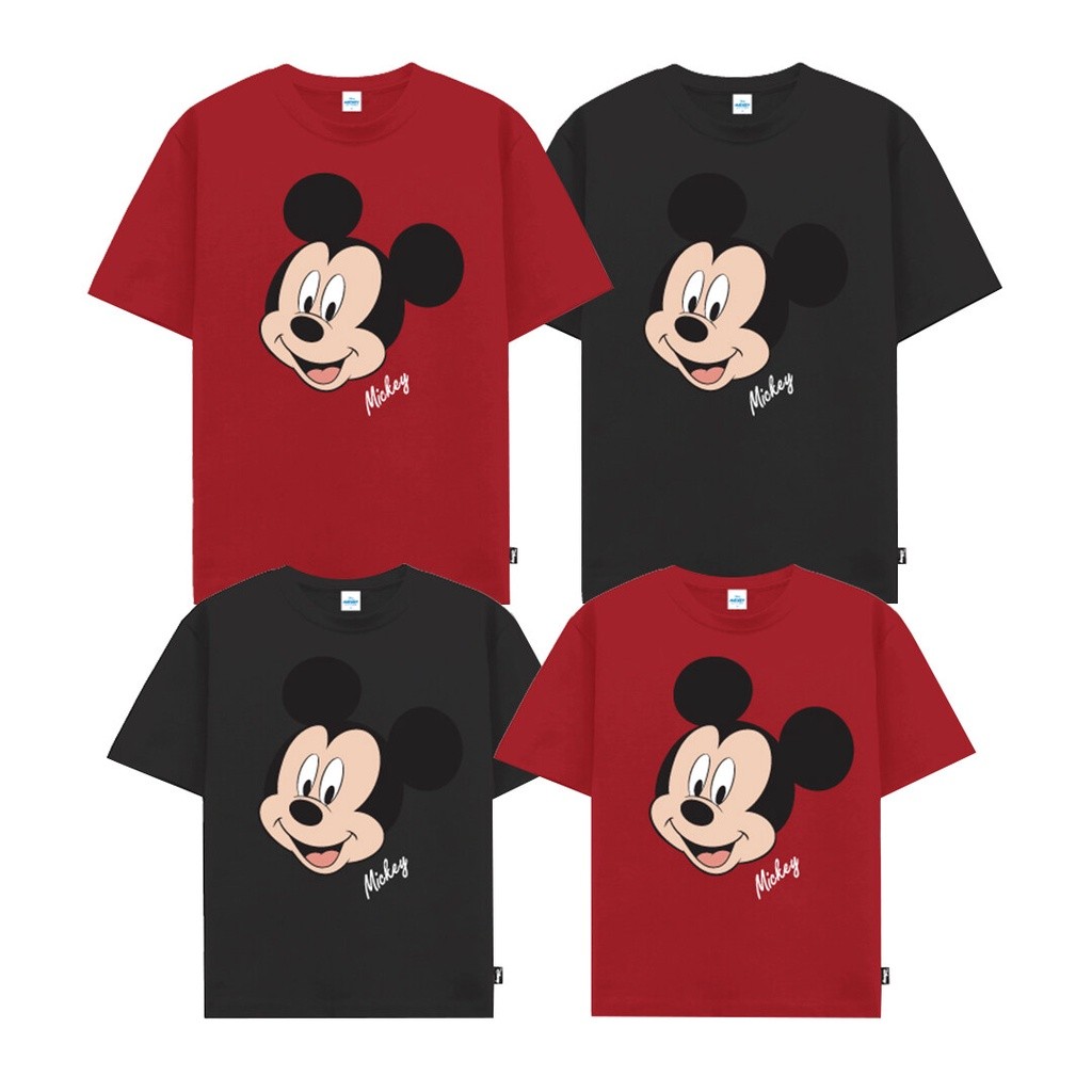 Disney Mickey Mouse family Flock Print T-Shirt - เสื้อยืดมิกกี้เมาส์ ...