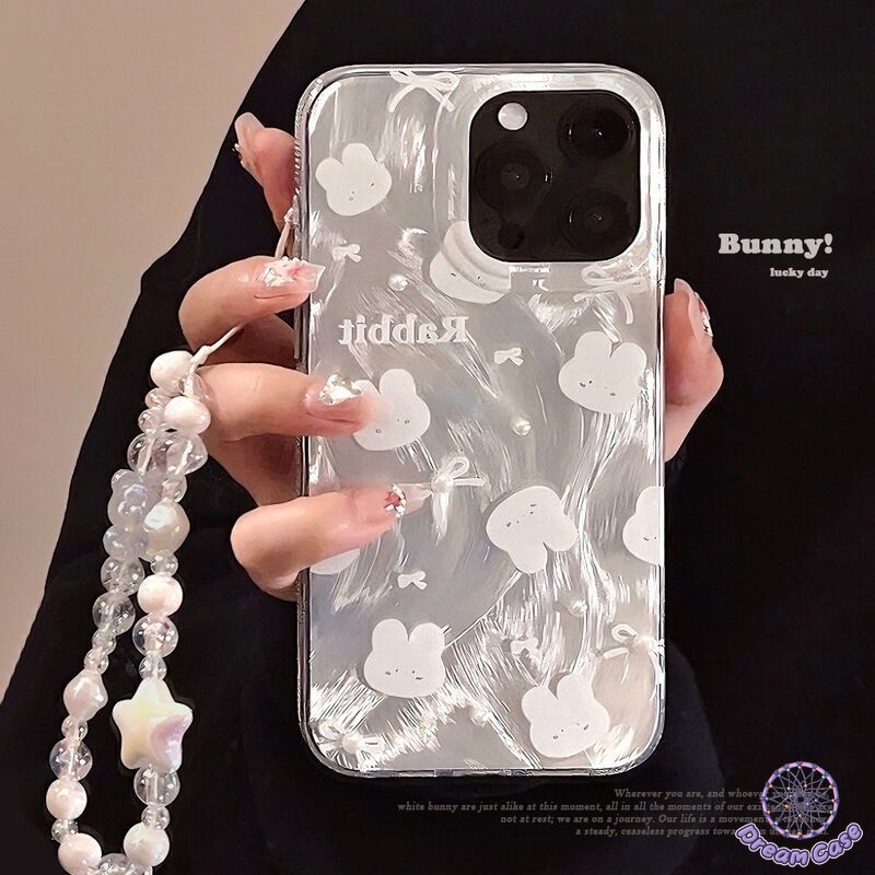 การ์ตูนกระต่ายหมีโบว์น่ารักเคสสำหรับ OPPO A18 A38 A31 A58 A17 A78 A57 A9 A3s A98 A1K A15 A16K ...