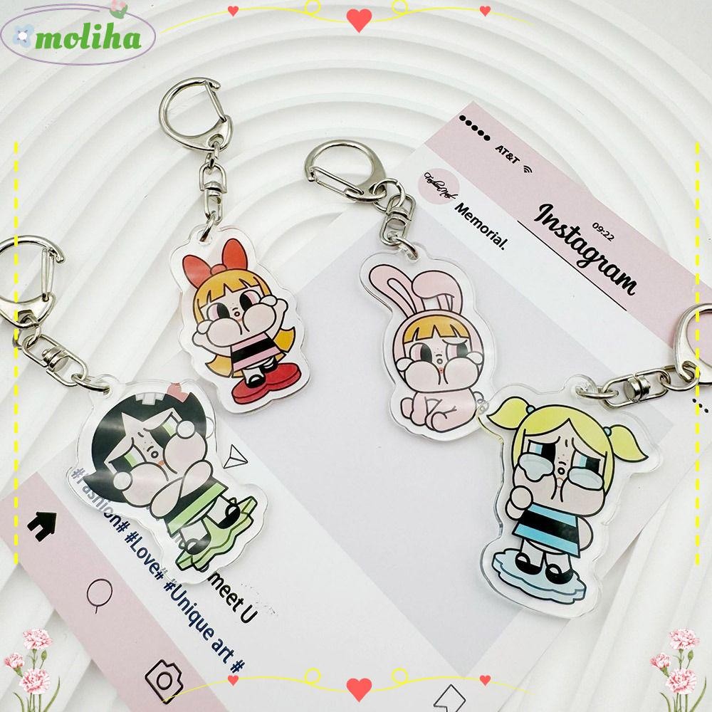 Moliha Popmart Bag Crybaby Pendant, Small Key Rings อะคริลิค Crybaby ...