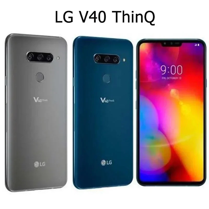 ปลดล็อคเดิม LG V40 thinq 4กรัม v405ua v409n โทรศัพท์มือถือ6.4 ''6gb RAM 64กิกะไบต์/128กิกะไบต์ ...