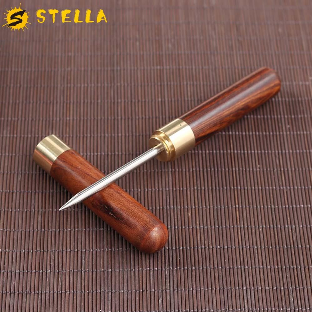 STELLA Tea Needle ไม้สไตล์จีน Handle ไม้จันทน์ Puerh Tea Cutter ...