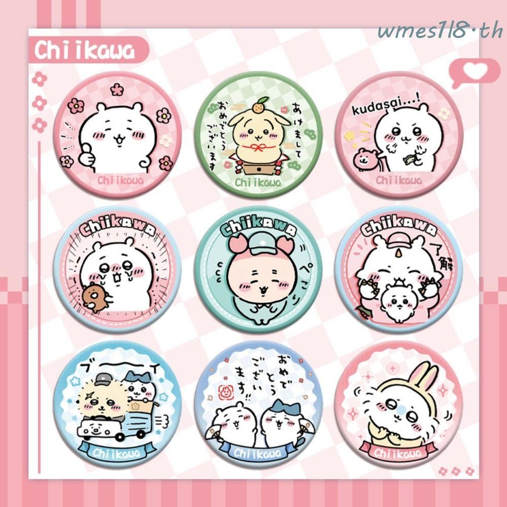 เข็มกลัดอนิเมะ Chikawa Pin สไตล์ Kawaii พร้อมลายแมว Usagi และMomonga สำหรับสะสมและสวมใส่ ...