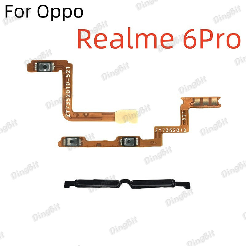 สําหรับ OPPO Realme 6 Pro 6pro เปิด/ปิดปุ่มสวิทช์ด้านข้าง Volume Up Down ปุ่ม Flex Cable อะไหล่ ...