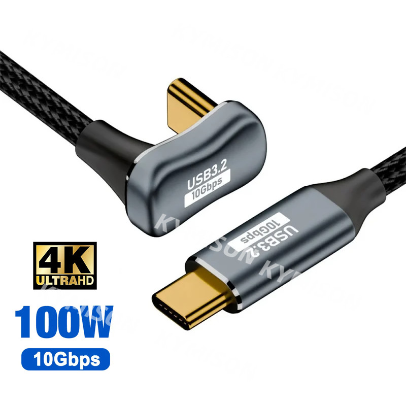 Type c ชายกับชาย u-Shape USB3.1 10Gbps Type-c สาย PD100W 5A สาย USB-c ...