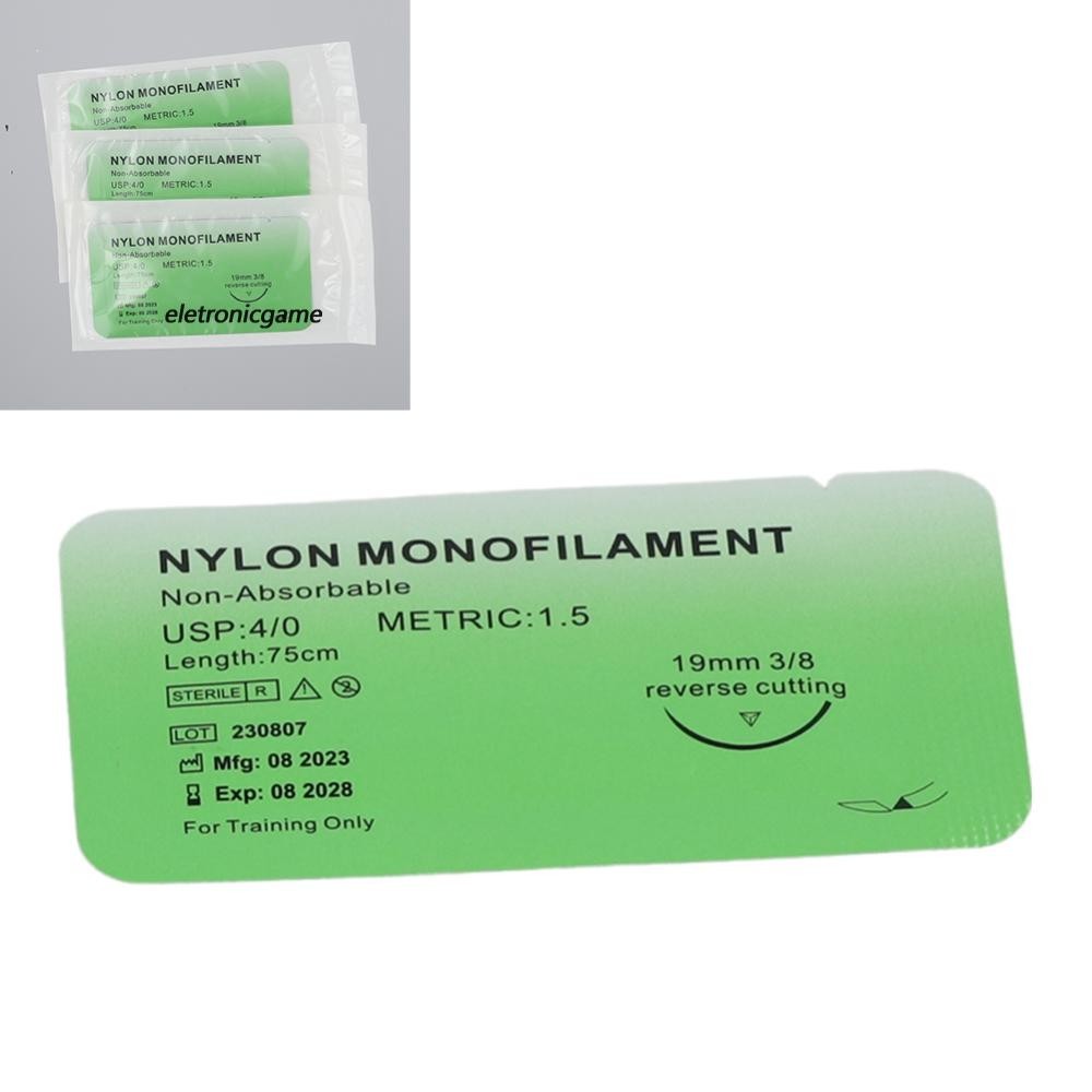 4/0 Nylon Silk Medical Surgical Needle Suture for Medical Students ...