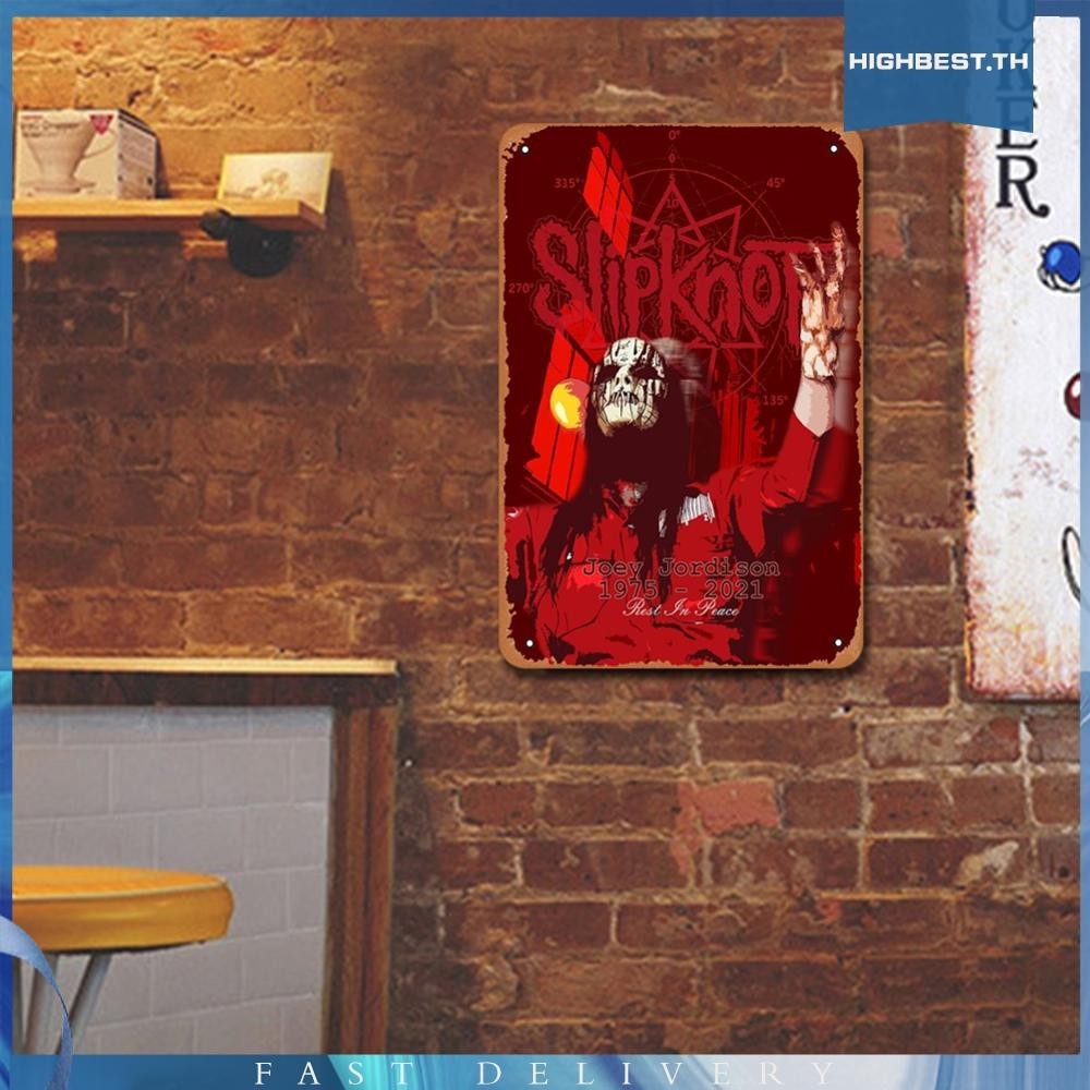 [Highbest.th] Vintage Metal Plate Slipknot Band สี่เหลี่ยมผืนผ้าภาพวาด ...