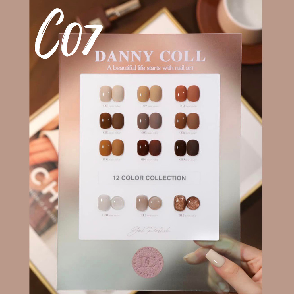 สีเจลทาเล็บโทนน้ำตาล ยาทาเล็บเจล แถมชาร์ตสี Danny Coll - C07 ปริมาณ15ml ...