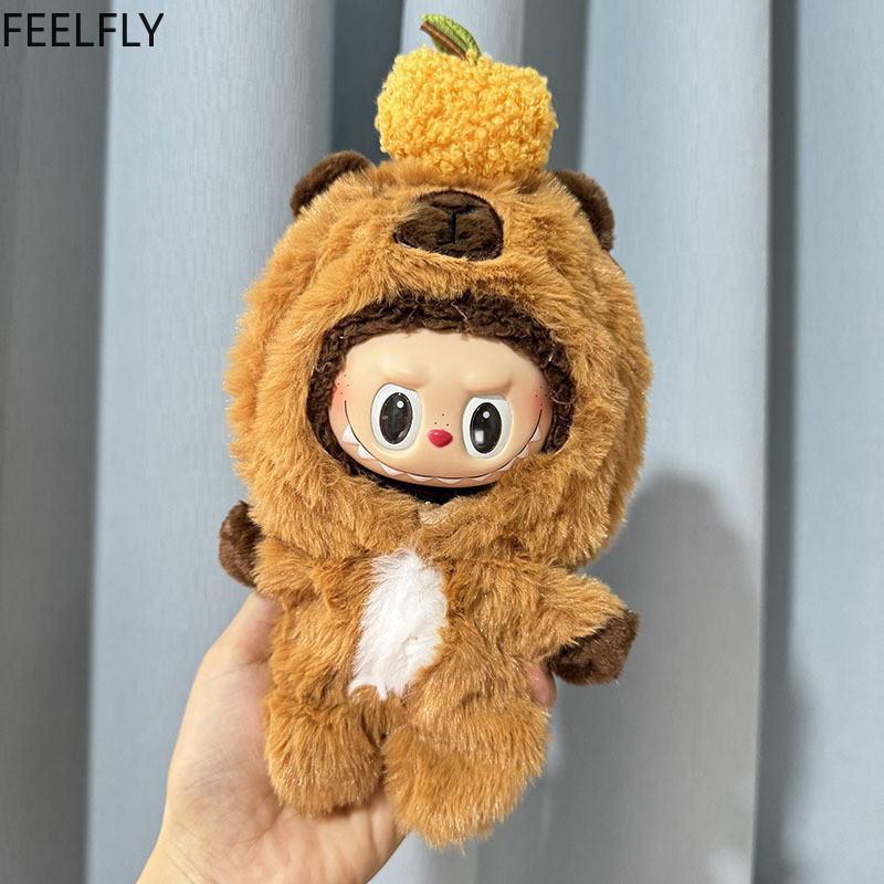 Popmart 17cm Rab ผ้าจี้ labu พวงกุญแจเสื้อผ้าเด็กจี้ kapibara onesie ...