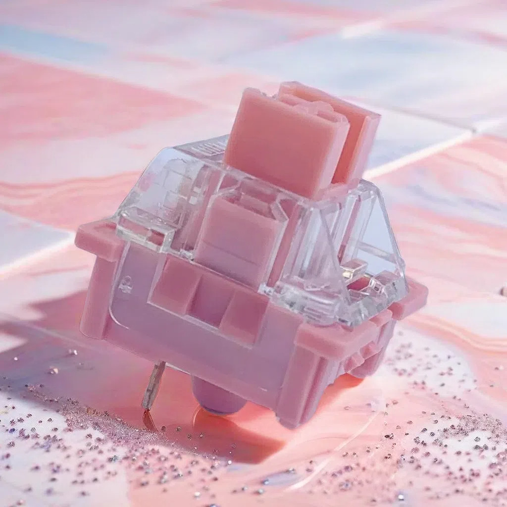 Outemu Milk Peach Switch Linear Mechanical Keyboard พร้อมผนังกันฝุ่น ...