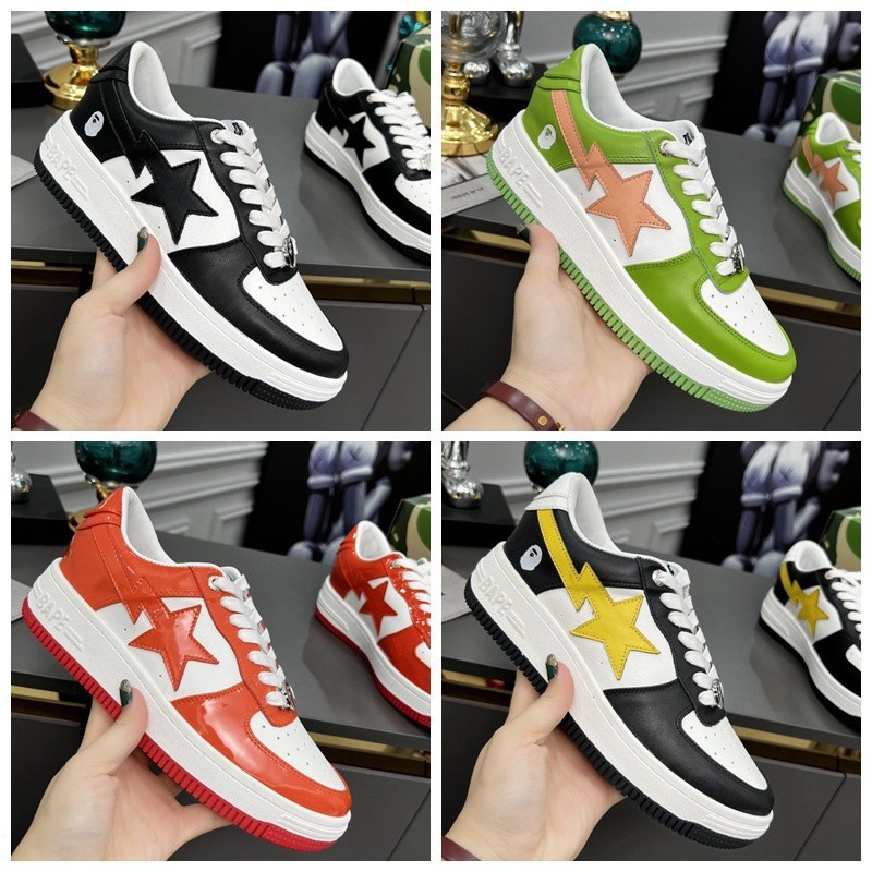 Bape สไตล์ร้อนสี่เสริม Man Head รองเท้าแบน Bind รองเท้าแฟชั่นคลาสสิกหด ...