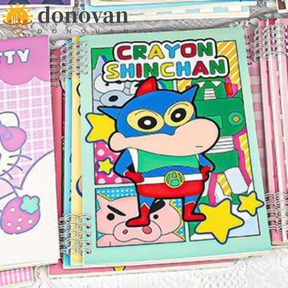 Donvan 4 ชิ้น/เซ็ต Crayon Shin-chan Notebook, Ins อะนิเมะการ์ตูน ...