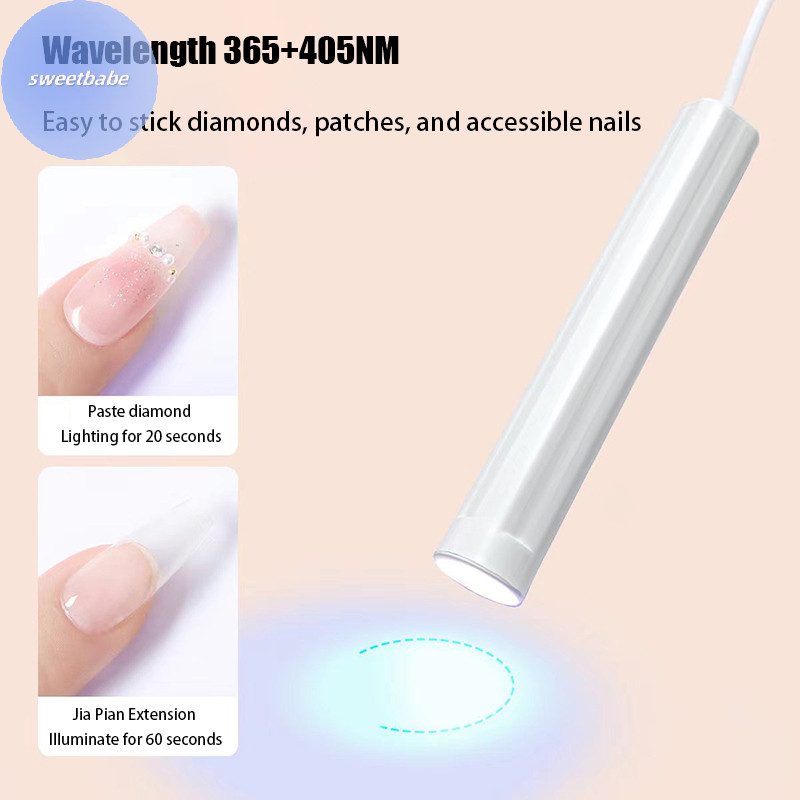 Sebabe ใหม่ 1PC แบบพกพา Mini เล็บโคมไฟสําหรับเจล Polish Quick Dry ไฟฉาย ...