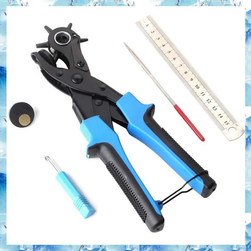 5 ชิ้น Revolving Punch Plier Kit Leather Hole Punch Set Heavy Duty ...