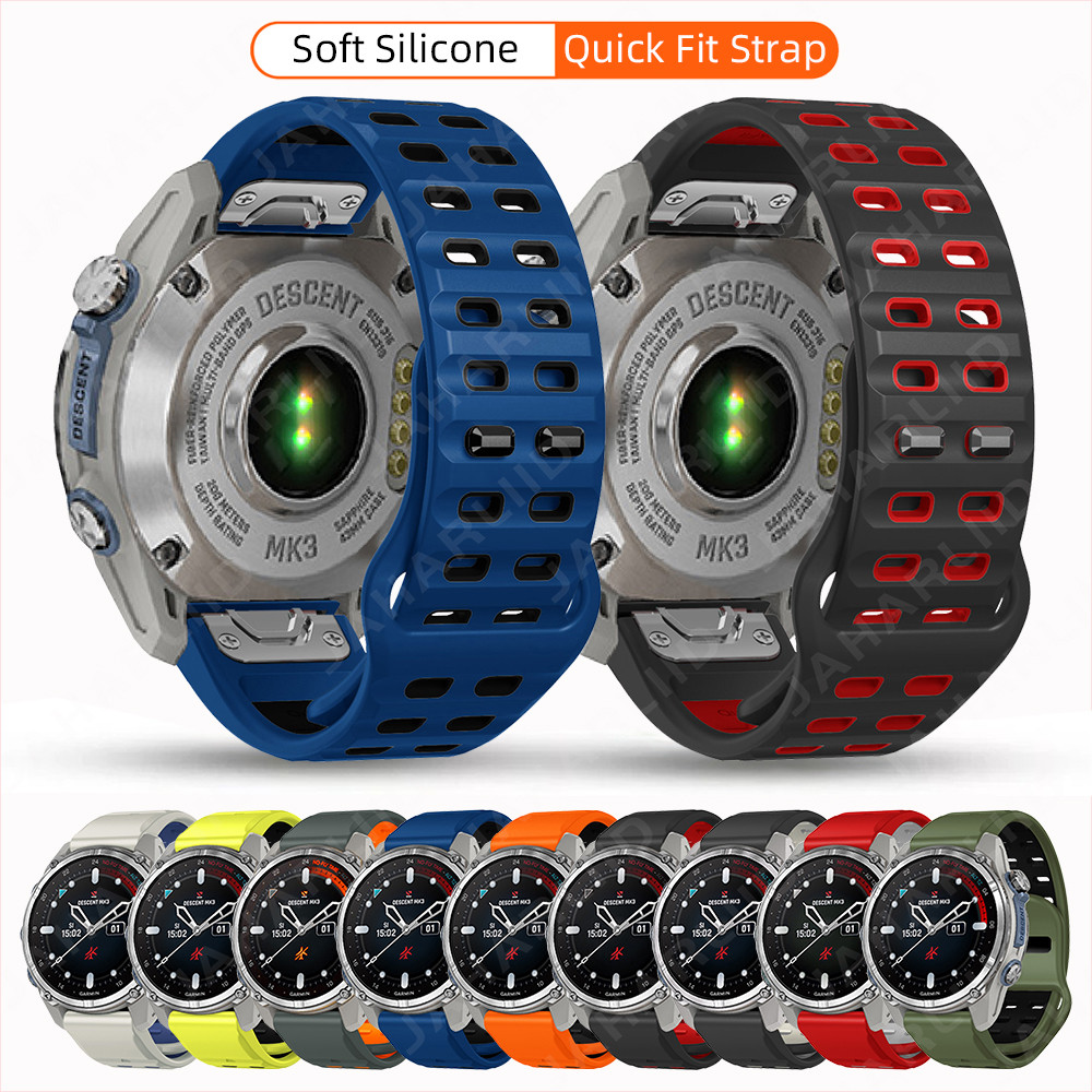 26mm 22mm ซิลิโคนกีฬาสายรัด Quick Fit สําหรับ Garmin Forerunner 965 955 ...