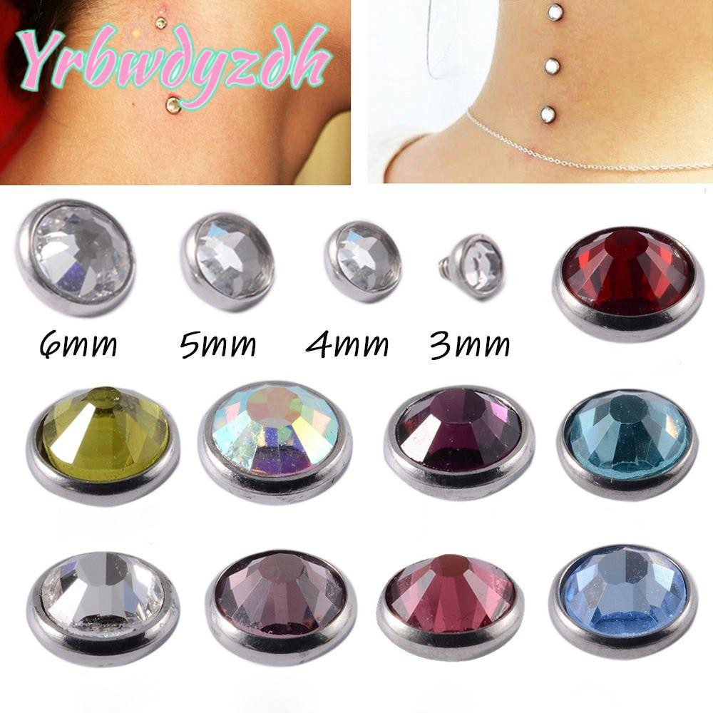Yrbwdyzdh แบนอัญมณีผ่าตัดเหล็กเครื่องประดับ Upper Skin Diver CZ คริสตัล ...