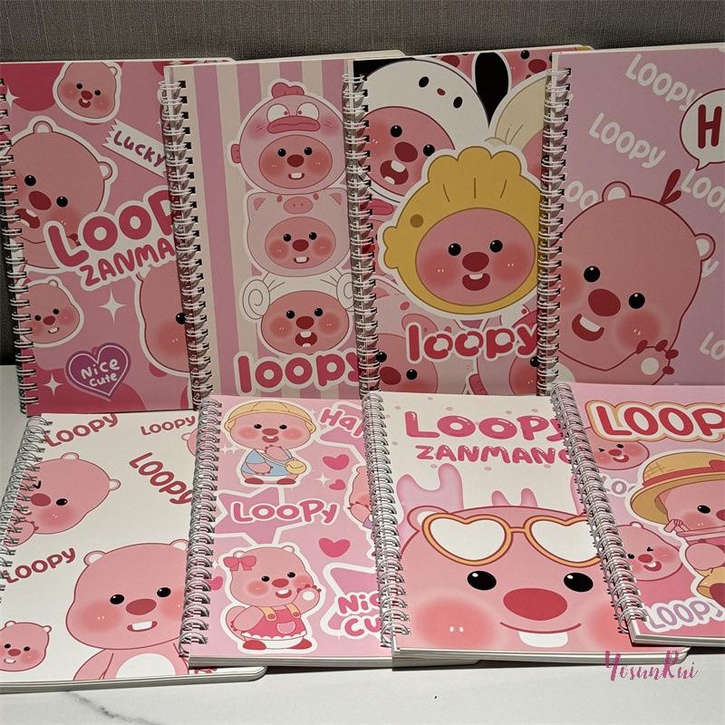 Yosunrui] น่ารัก Loopy A5 Coil โน้ตบุ๊คการออกกําลังกายหนังสือ Notepad ...