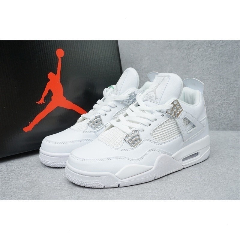 Jordan 4 AJ4 Retro PURE Money รองเท้าบาสเก็ตบอล Pure White fjdu ...