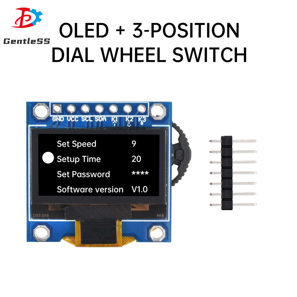 0.96 นิ้วหน้าจอแสดงผล OLED SSD1315 โมดูลคอมโบพร้อมตัวเข้ารหัสแบบหมุน ...