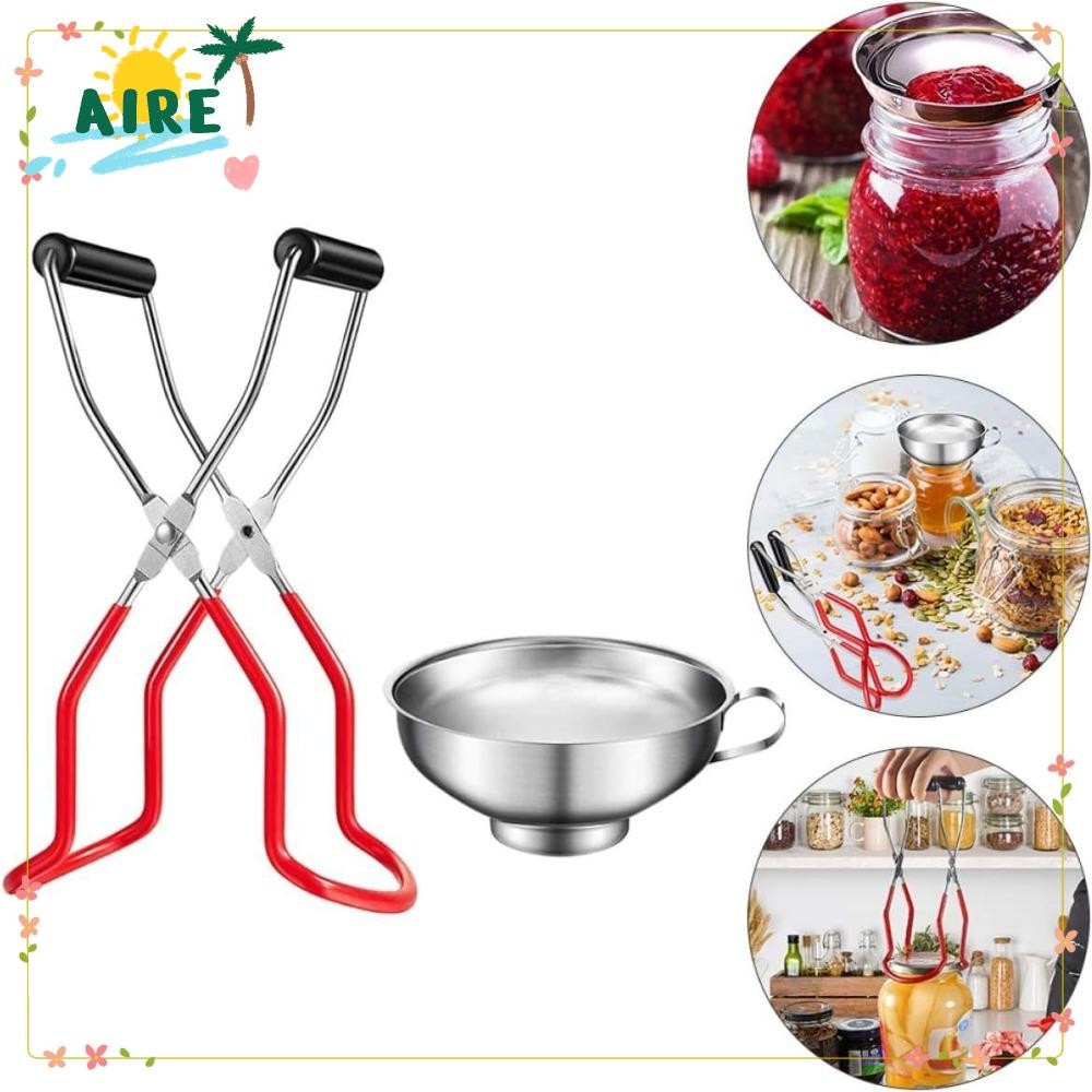 AIRE Canning Jar Lifter, ทนความร้อนสแตนเลส Can Lifter แหนบ, Anti-Clip ...