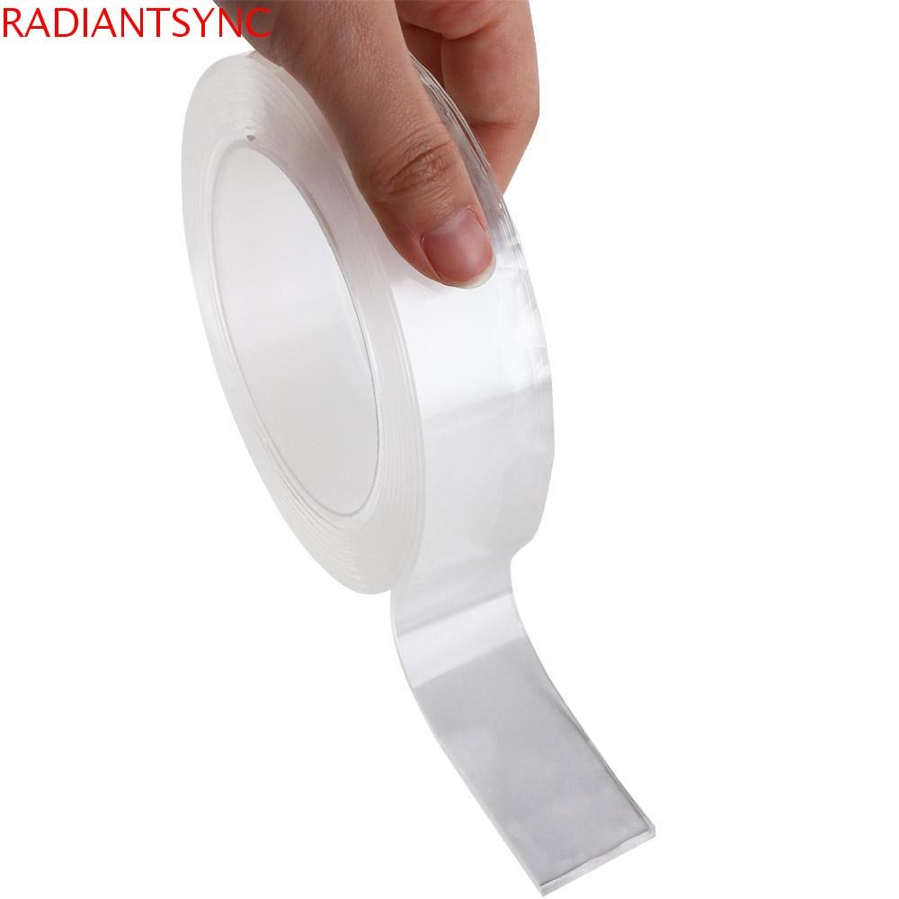 RADIANTSYNC เทปสองหน้า 1/2/3/5 ม. ยาว 3 ซม. เทปนาโนกว้างทําความสะอาดได้ 1 ม้วนสติ๊กเกอร์ติดผนัง ...