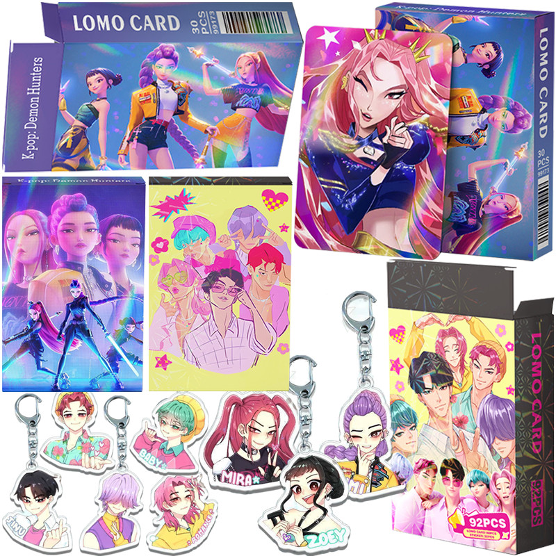 KPOP DEMON HUNTERS Photocards HUNTR/X Lomo Card Saja Boys Holographic Card Rumi Jinu Derpy Tiger ...