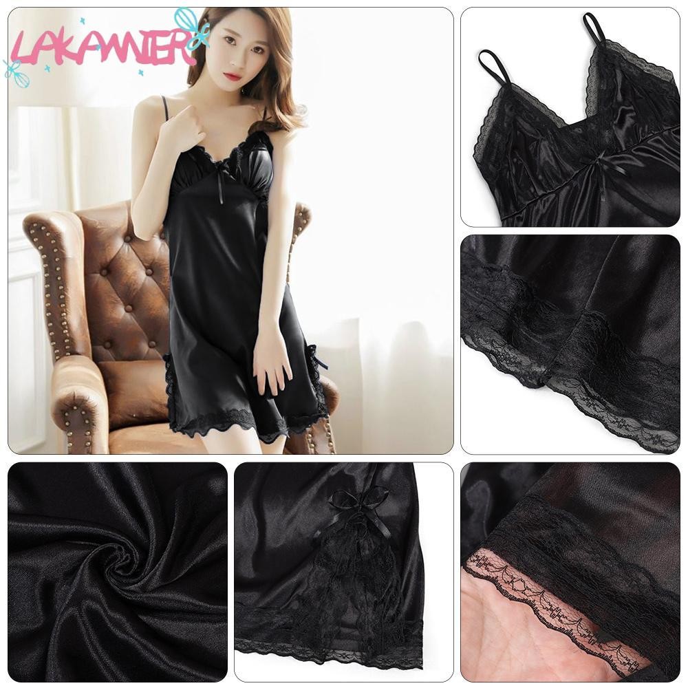 ชุดชั้นในผ้าไหมสำหรับผู้หญิง ดีไซน์โบว์และปักฝอย แบบ.camisola และ patchwork | Shopee Thailand