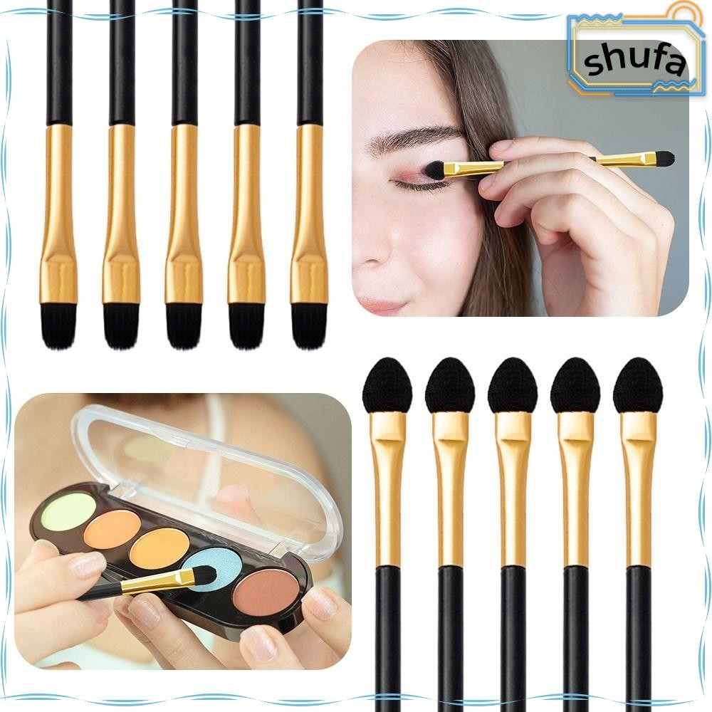 SHUFA 10 ชิ้นอายแชโดว์แปรง Lip Eyebrow ที่มีประโยชน์ Double-head ...