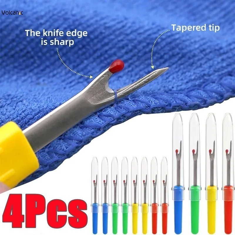 4 ชิ้นเย็บตะเข็บ Ripper ชุดที่มีสีสัน Hand Craft Thread Remover DIY ...
