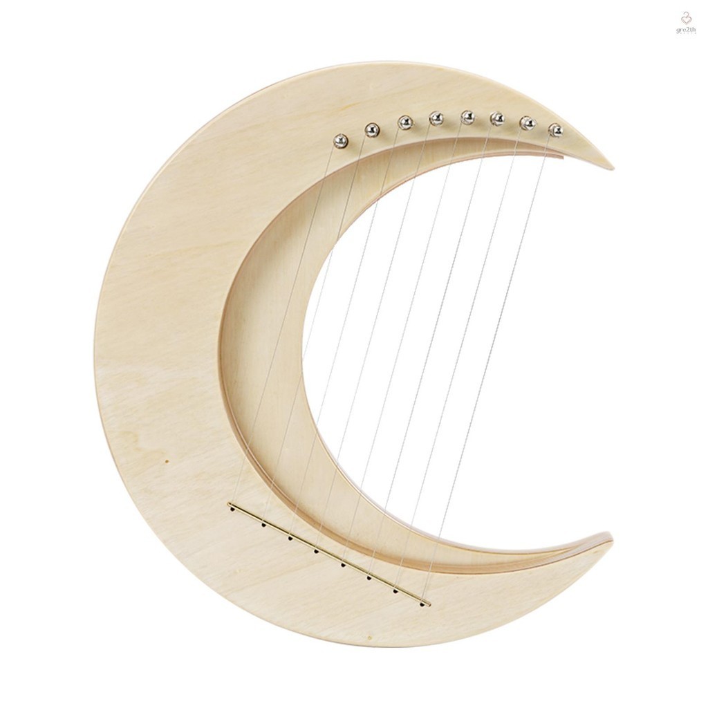 8 สาย Crescent Moon ประเภท Lyre G Key แบบพกพา Lyre ลวดเหล็ก Strings ...