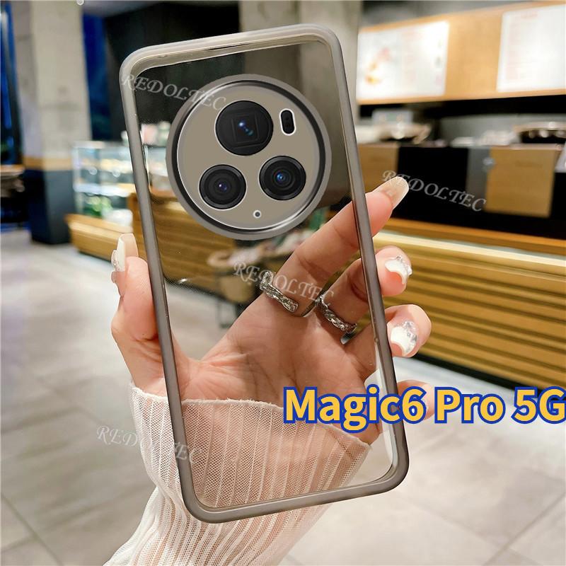 เคส Honor Magic6 Pro 5G ใหม่สีบริสุทธิ์บางปลอกโปร่งใส Honor Magic 6 Pro Magic 6Pro Magic6Pro 5G ...