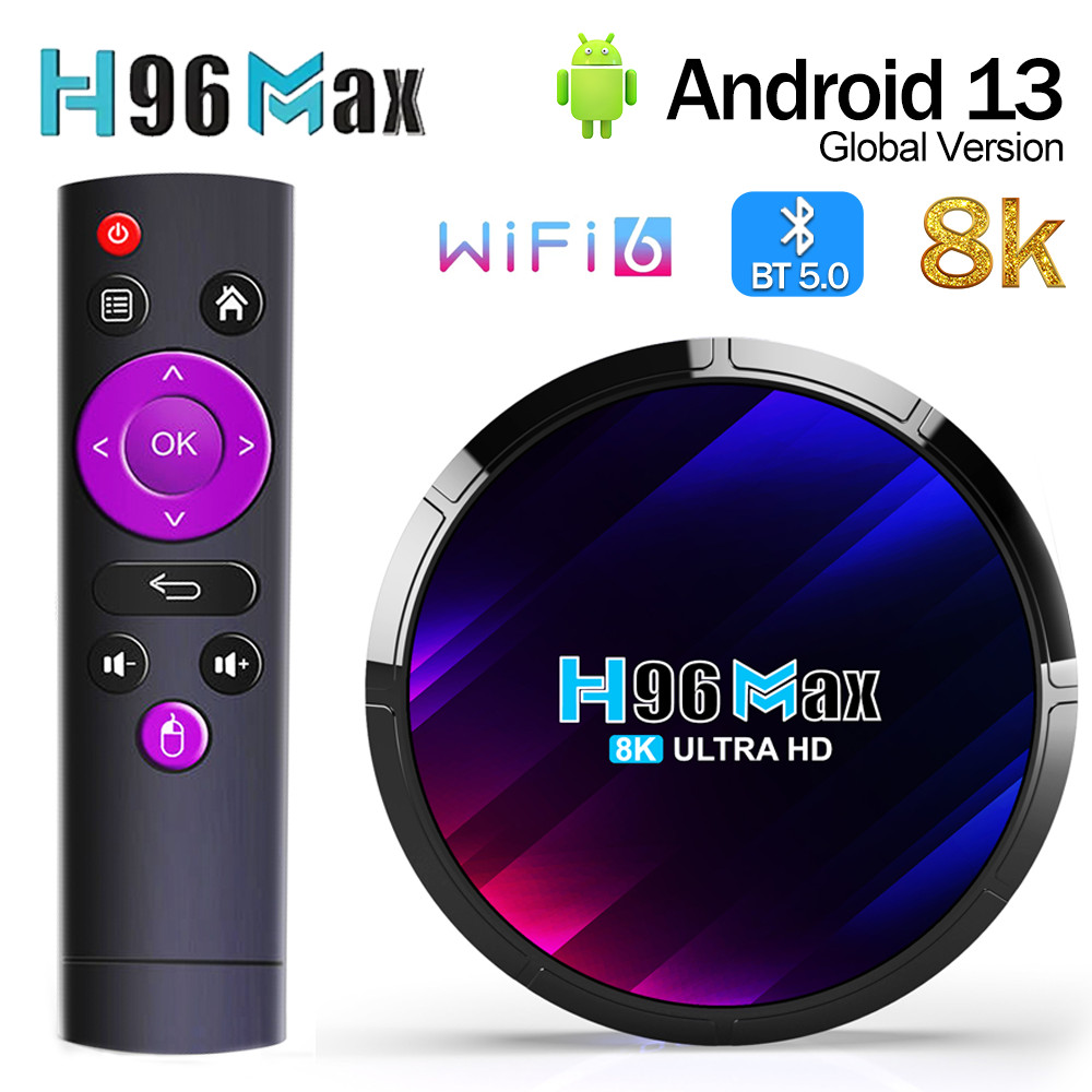 H96 MAX RK3528 Android 13.0 สมาร์ททีวีกล่อง Wifi 6 8K 4GB 64GB 100M ...
